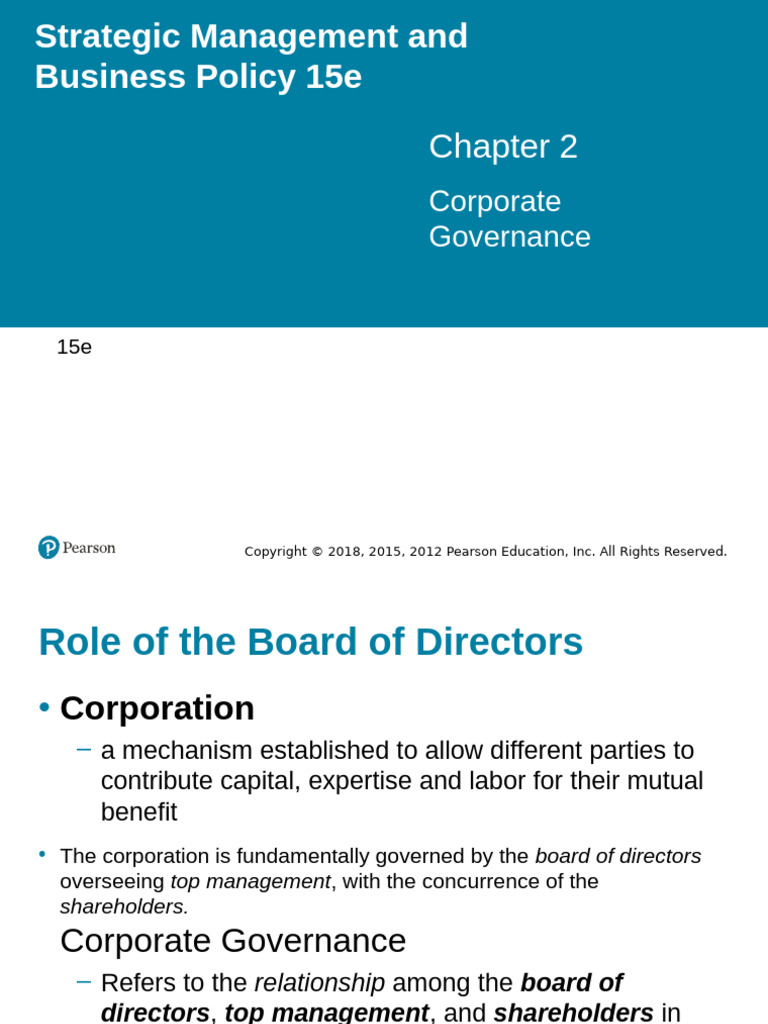 Corporate Governance and Board Roles | PDF | Corporate Governance ...