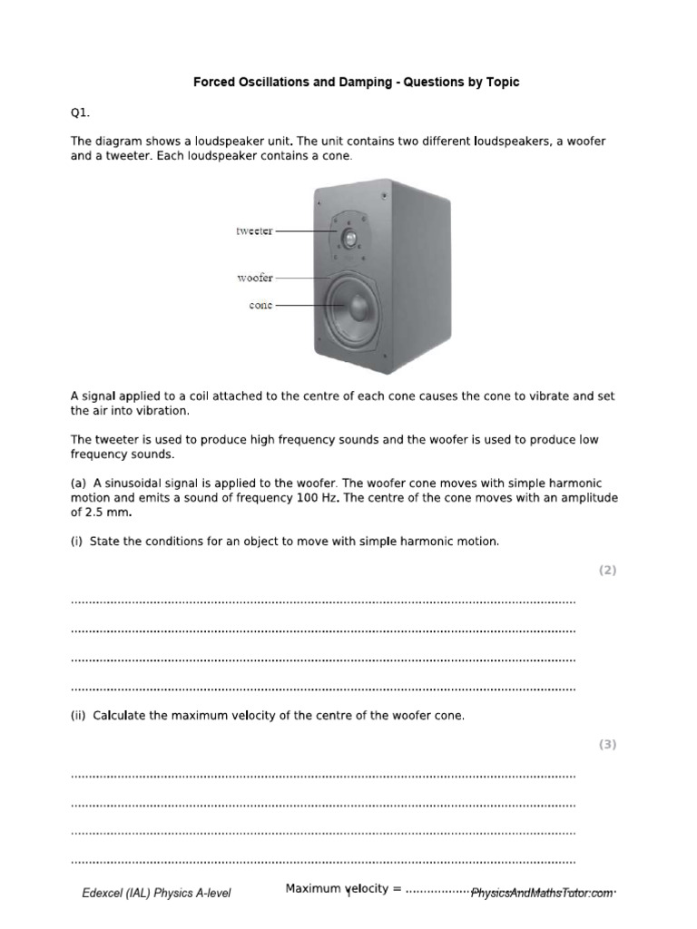 Forced Oscillations and Damping QP | PDF