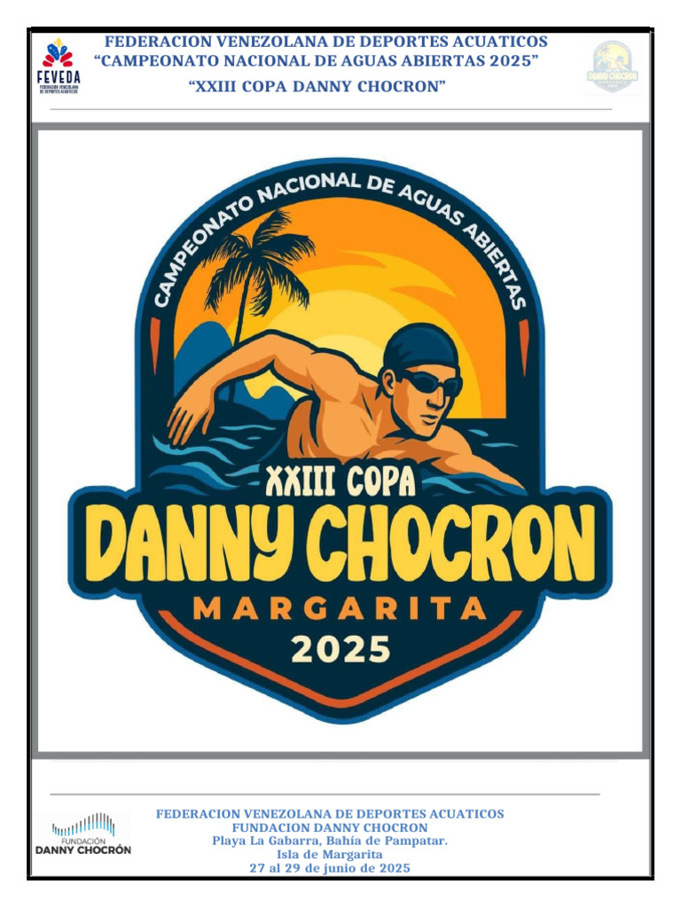 Copa Danny Chocrón 2025: Aguas Abiertas | PDF | Nadando | Deportes ...