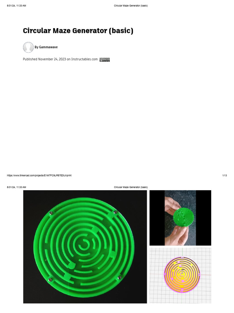 Circular Maze Generator (Basic) | PDF