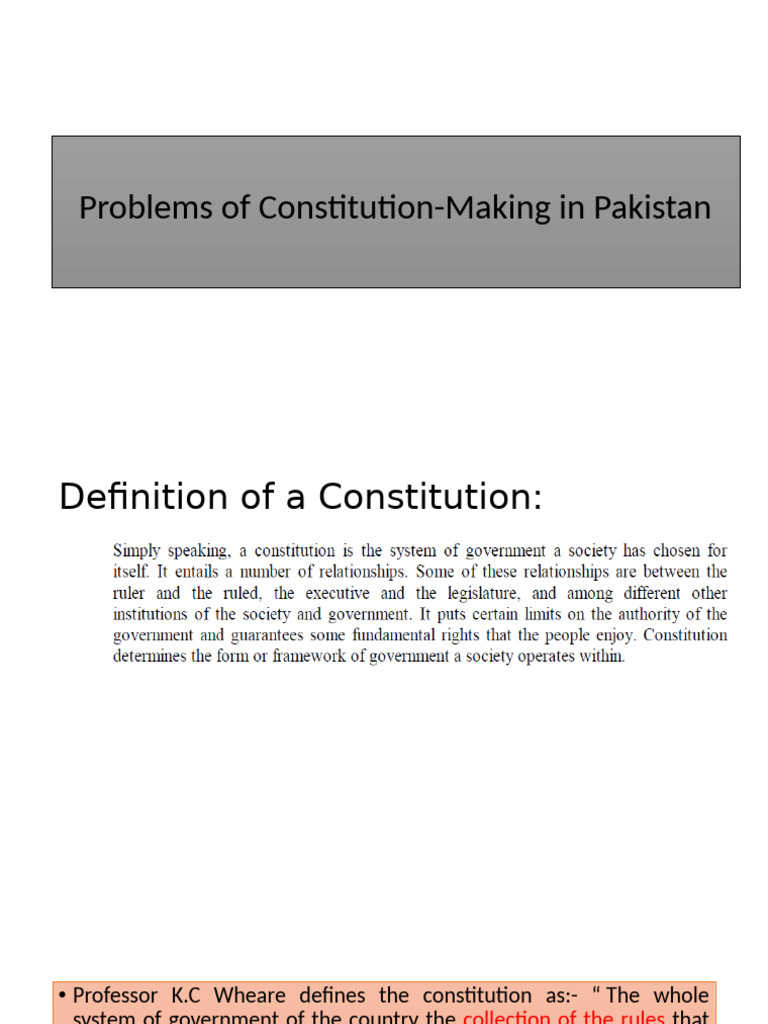 Constitution-Making Challenges in Pakistan | PDF | Pakistan | Muhammad ...