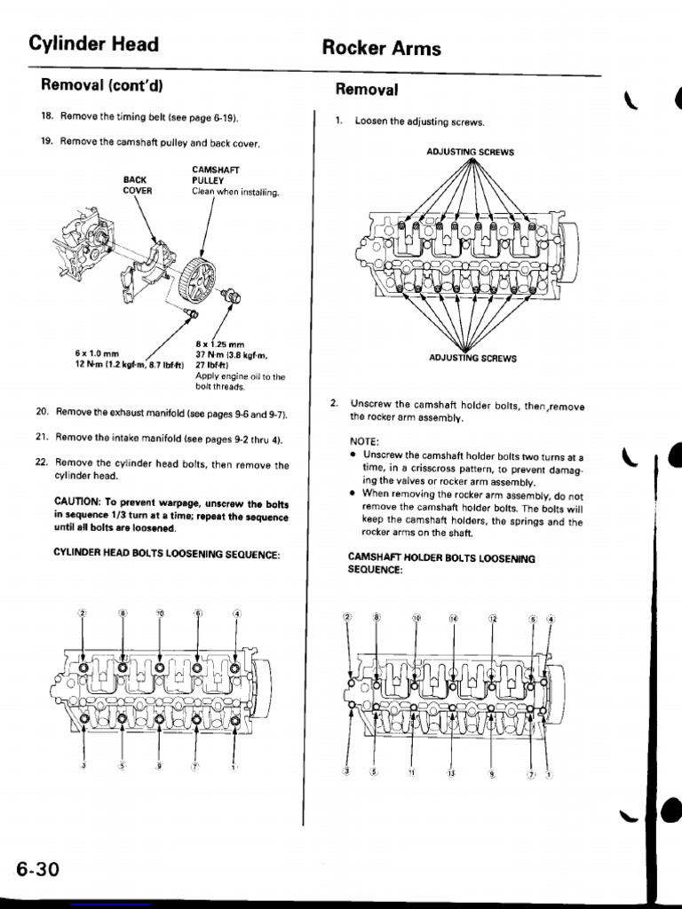 Rocker Arms: Cylinder Head | PDF | Engines | Rotating Machines