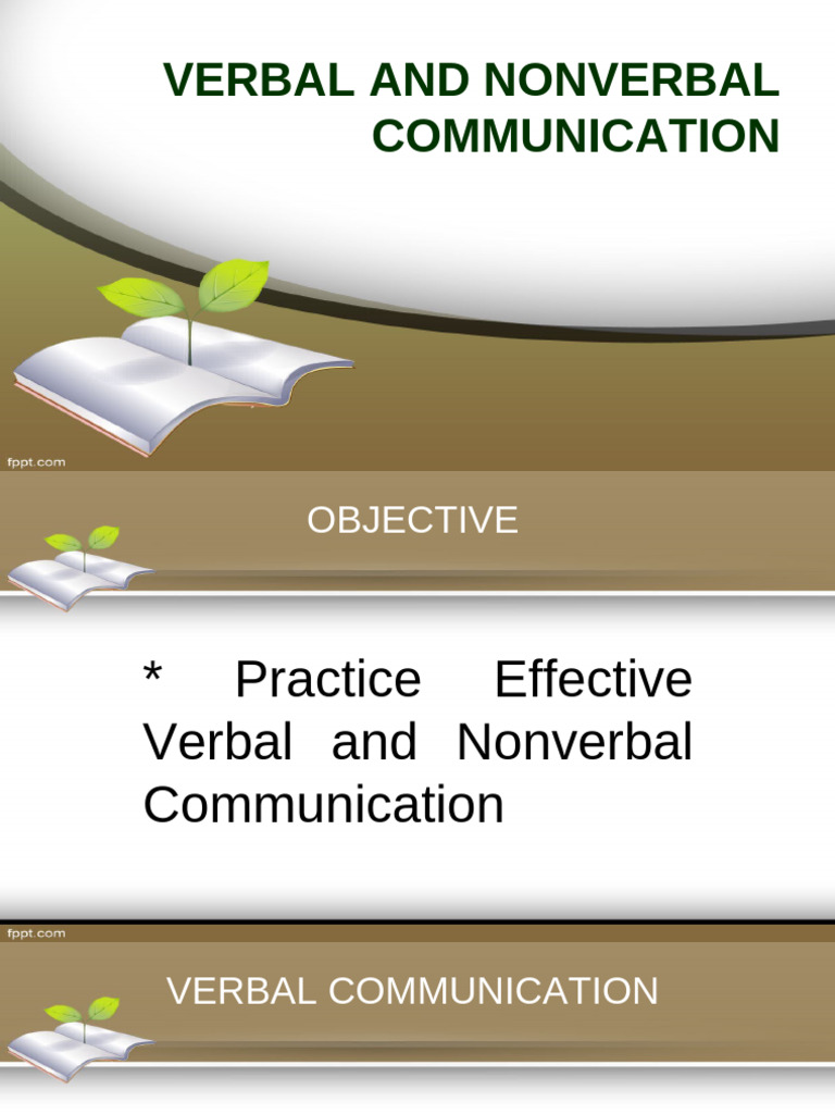 Verbal and Nonverbal | PDF | Nonverbal Communication | Communication