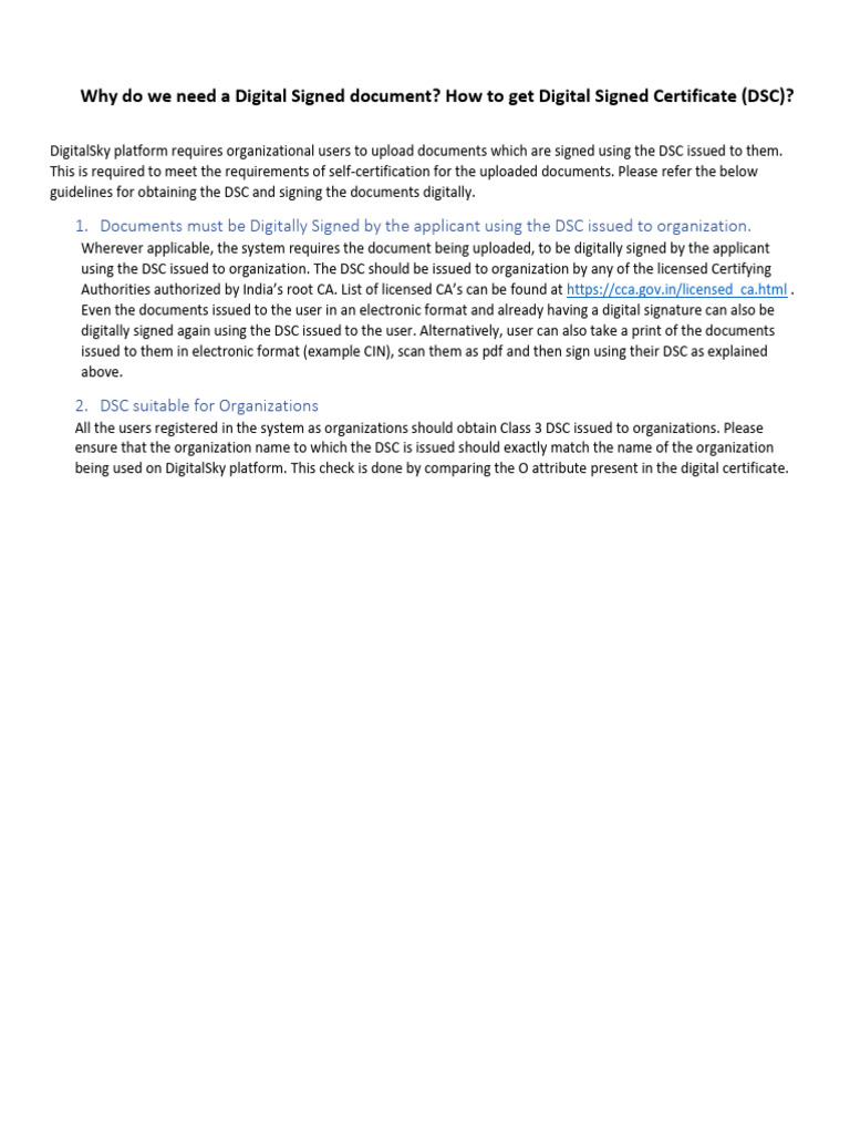 Digital Signed Document Guideline | PDF