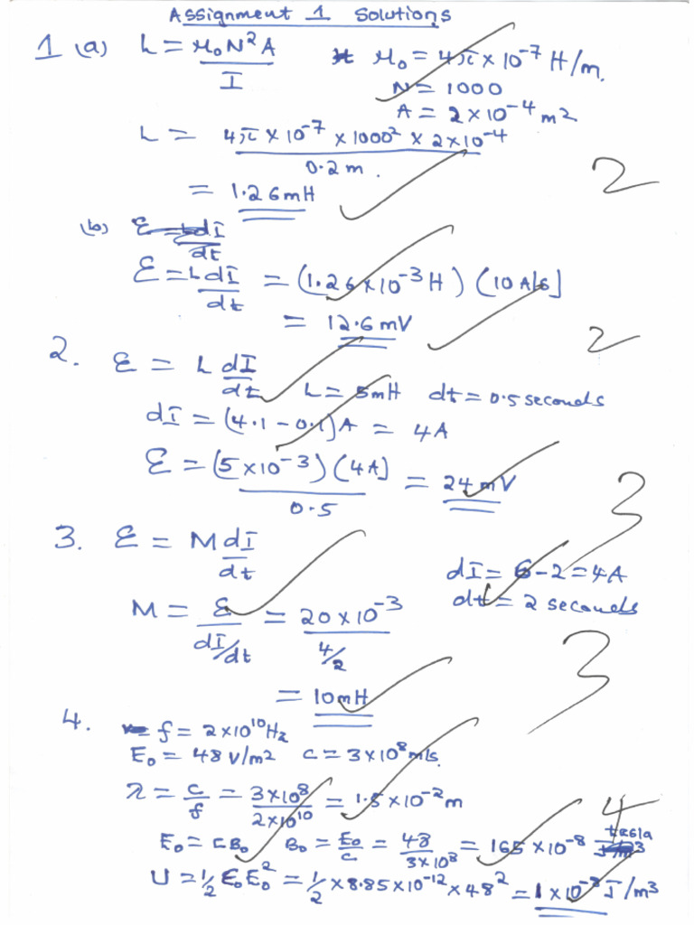 Assign 1 Solutions | PDF