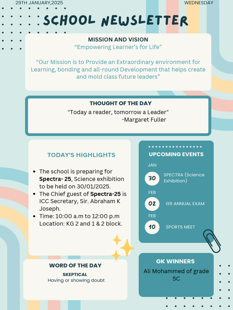 School Newsletter 29th Jan | PDF