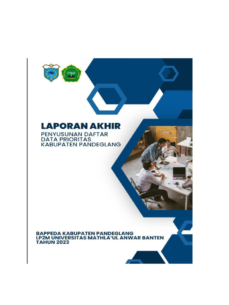 Laporan Akhir Penyusunan Daftar Data Prioritas Kab. Pandeglang 2023 | PDF