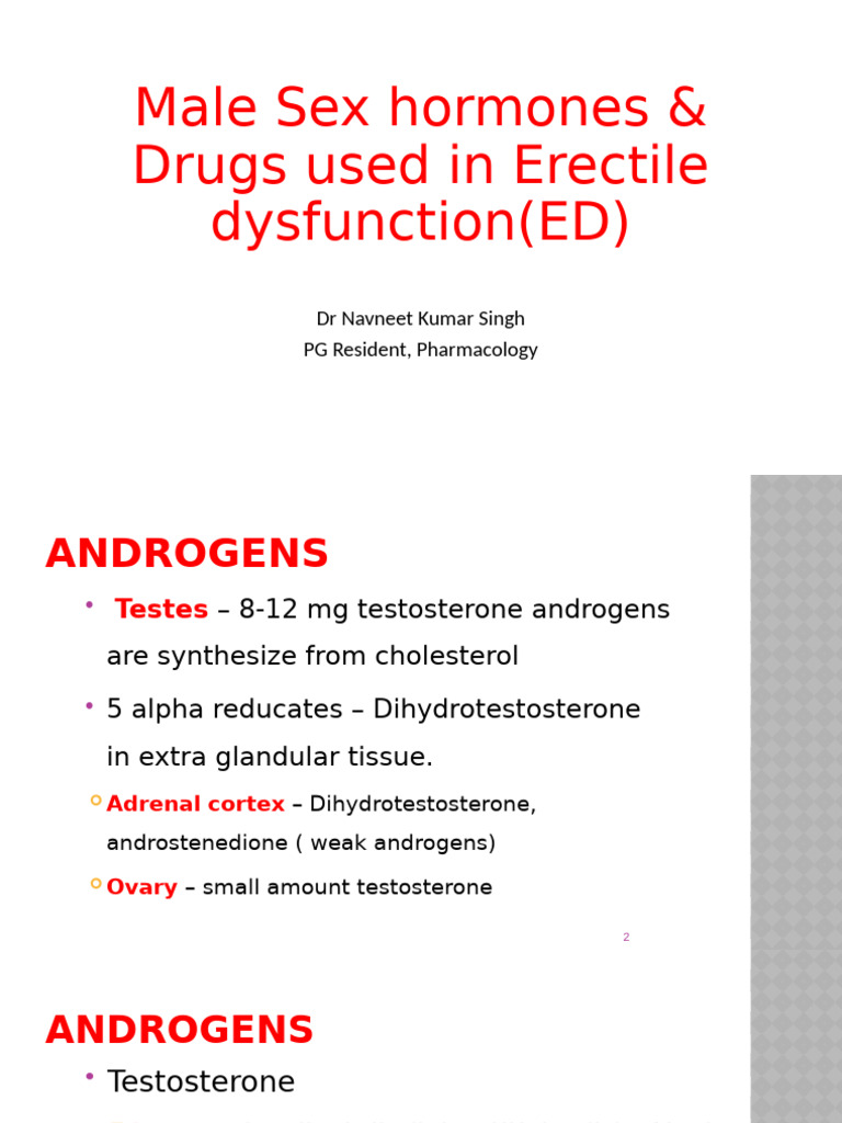 Androgens and Antiandogens Drugs For ED | PDF | Androgen | Testosterone