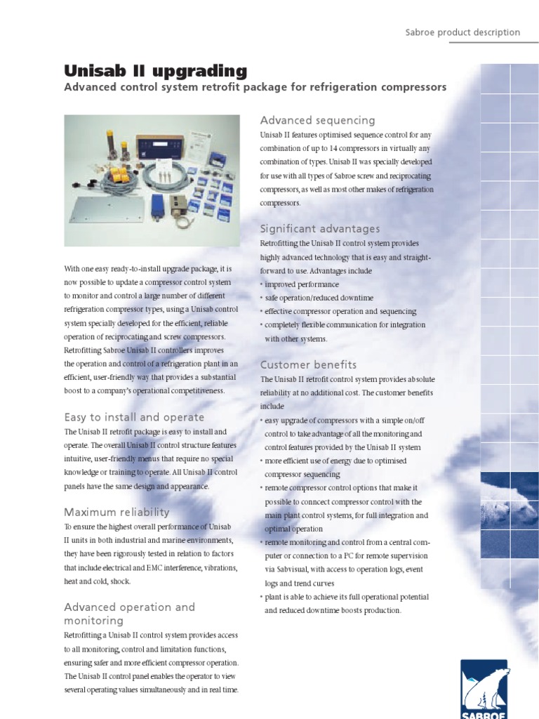 Controls Unisab II Upgr 10 1 .03.04 | PDF | Gas Compressor | Control System