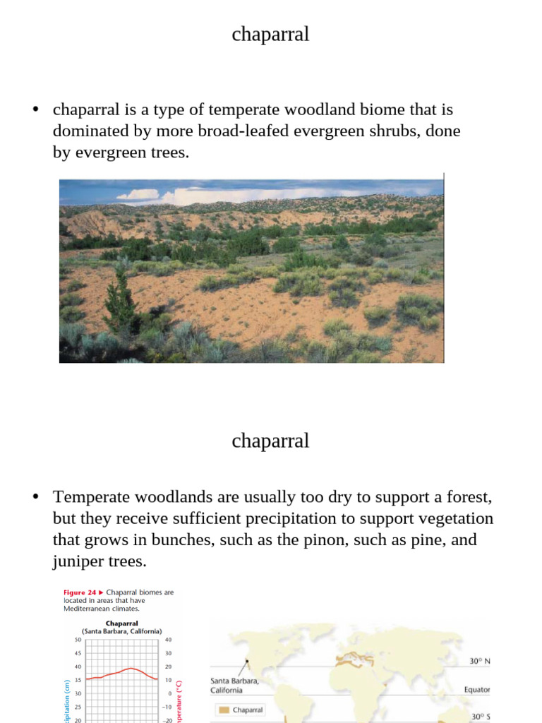 Chaparral Biome: Plants and Animals Adaptations | PDF