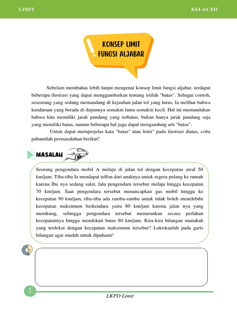 LKPD Limit - Part 1 | PDF