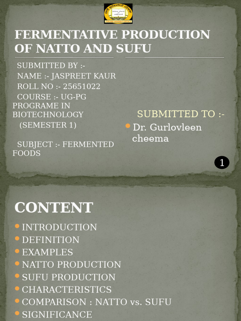 Fermentative Production of Natto and Sufu | PDF | Tofu | Foods
