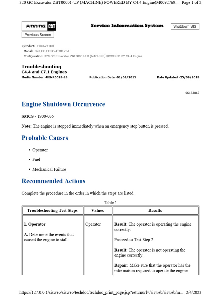 028 Engine Shutdown Occurrence | PDF | Troubleshooting