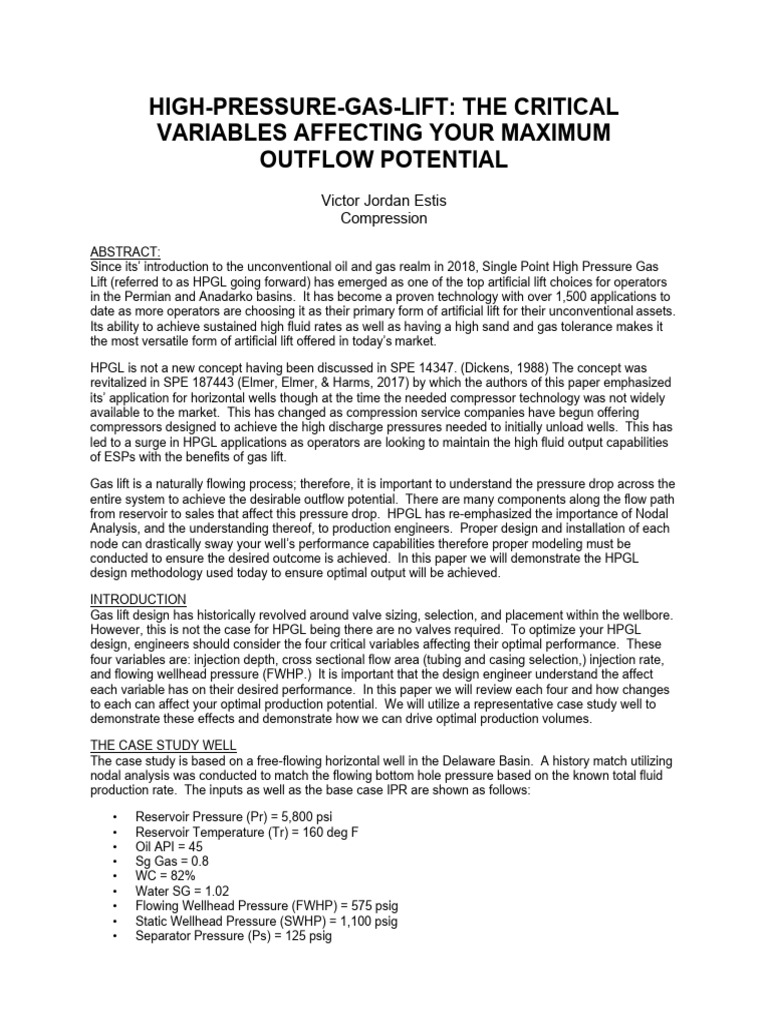High-Pressure-Gas-Lift The Critical Variables Affecting Your Maximum ...