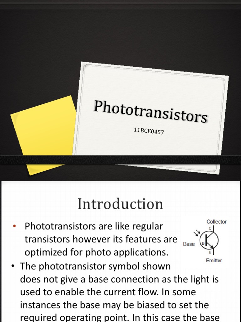 Understanding Phototransistors and Circuits | PDF | Transistor ...