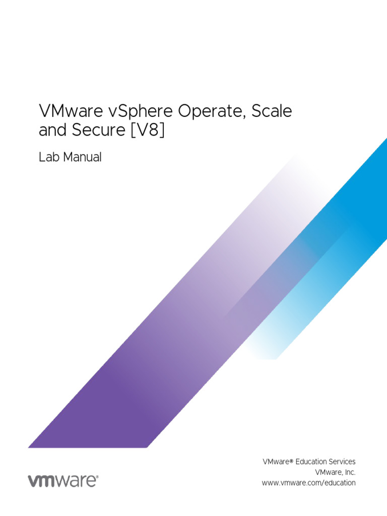 VMware vSphere 8 Lab Manual Guide | PDF | Virtual Machine | Computer ...