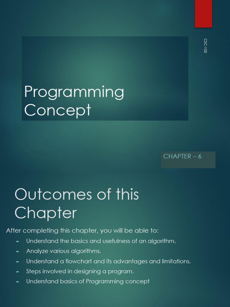 Chapter 6 Programming Concept | PDF | Data Type | Computer Programming