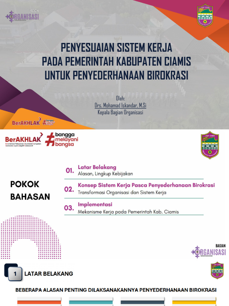 Penyesuaian Sistem Kerja Ciamis 2023 | PDF
