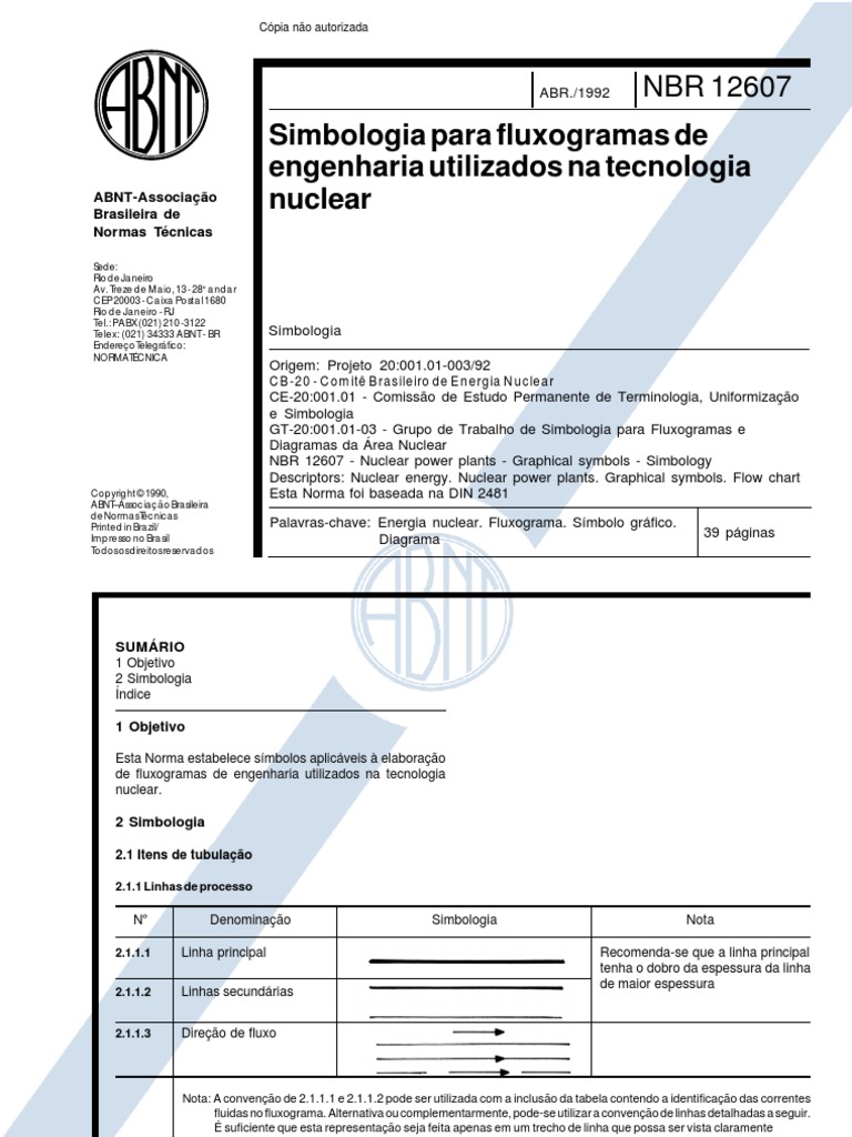 Abnt - NBR 12607 SB 120 - Simbologia para Fluxogramas de Engenharia ...