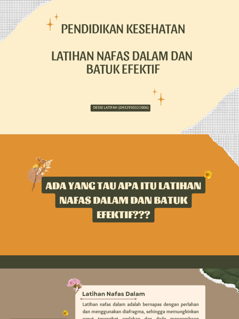 Teknik Latihan Nafas dan Batuk Efektif | PDF