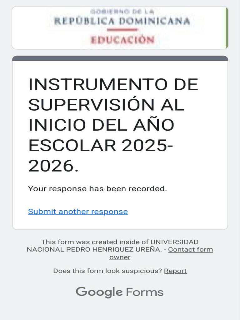 Instrumento de Supervisión Al Inicio Del Año Escolar 2025-2026 | PDF