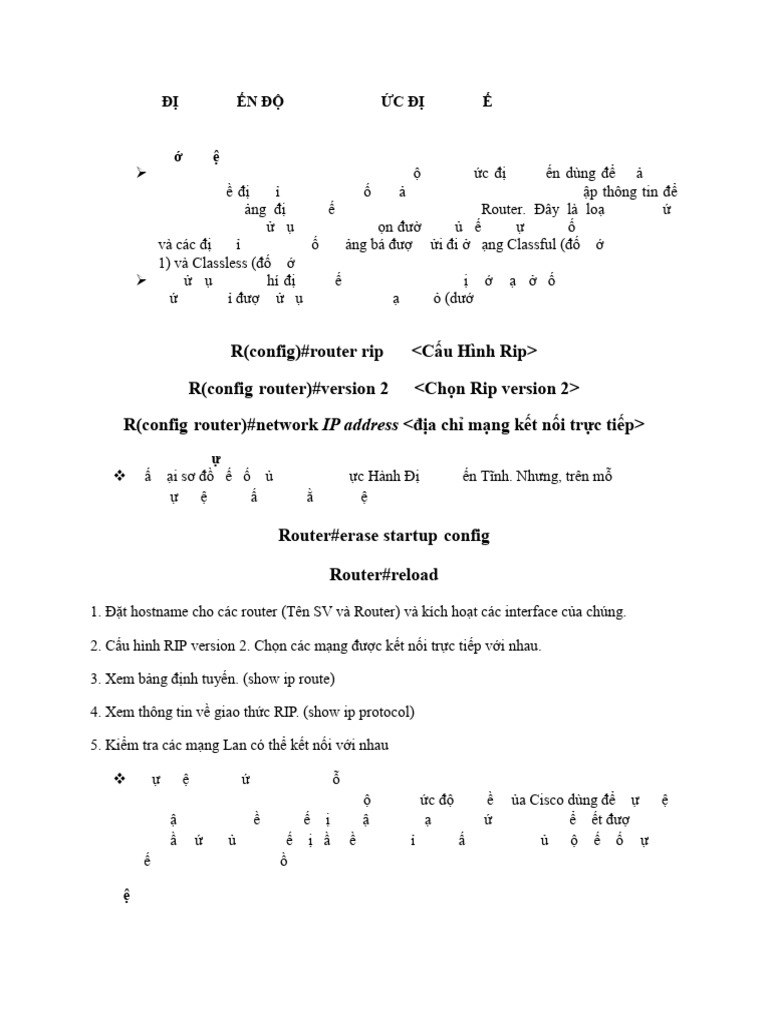 Dinh Tuyen Dong (RIP Va OSPF) | PDF