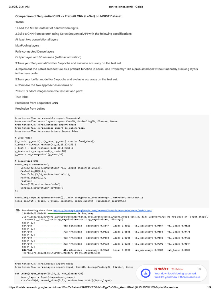 Unit4 Handout5 CNN Sequential Vs Architecture | PDF | Learning ...
