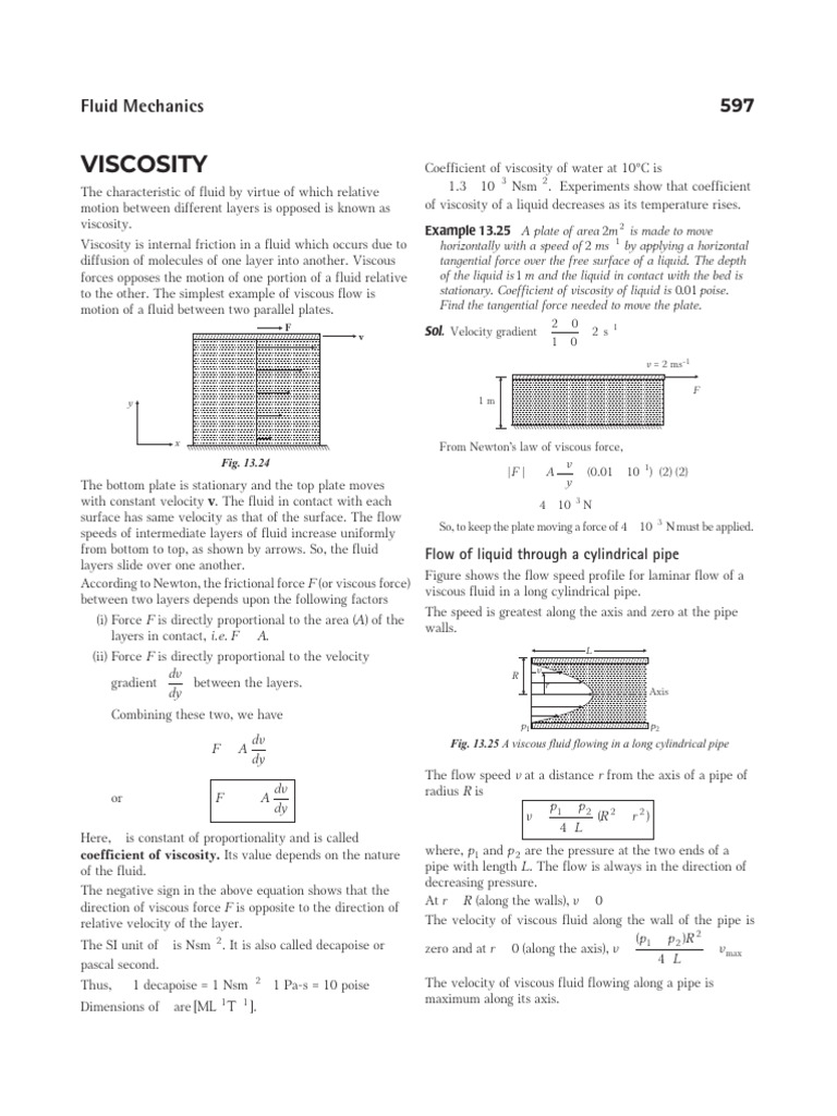 Understanding Viscosity and Fluid Flow | PDF | Viscosity | Surface Tension