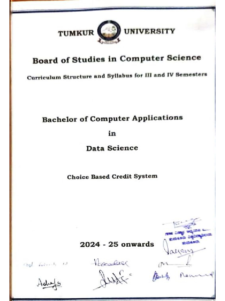 Final BCA in Data Science 3rd &4th-Semester Syllabus 2025 | PDF ...