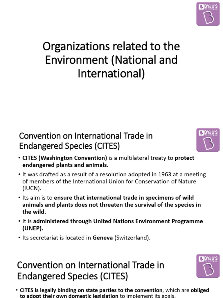 Organizations Related To The Environment | PDF | International Union ...