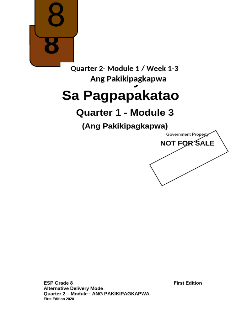 EsP8 Q1 Mod3 Ang-Pakikipagkapwa v3 | PDF