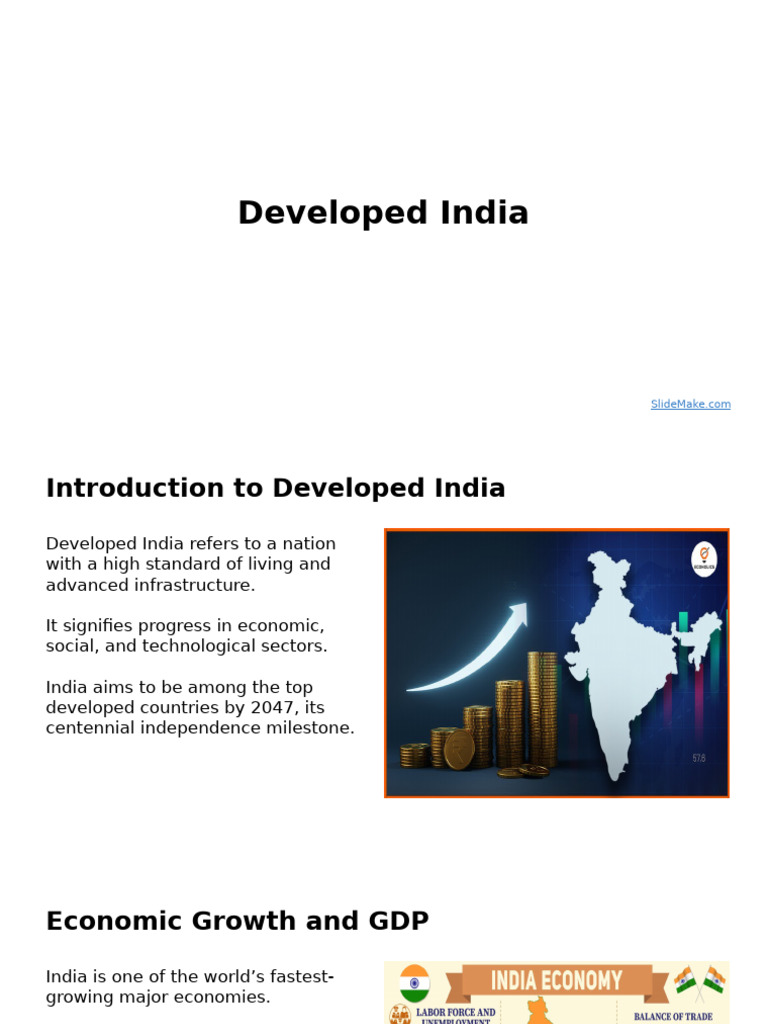 Developed India | PDF | Infrastructure | Economic Growth