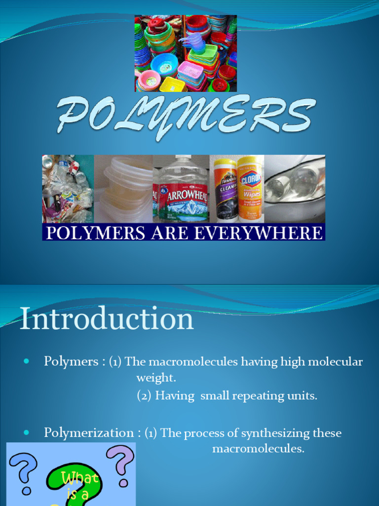 POLYMERS Reduced | PDF | Polymers | Natural Rubber