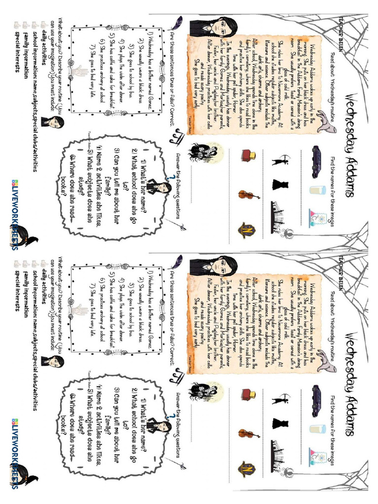 The Addams Family Reading | PDF