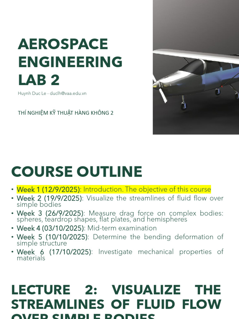 Aerospace Engineering Lab 2-Lecture 2 2 | PDF | Lift (Force) | Boundary ...