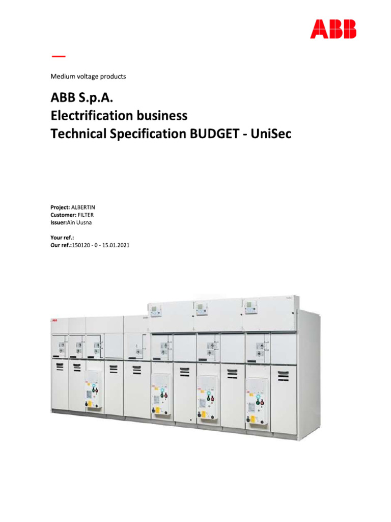 MV Switchgear UniSec | PDF
