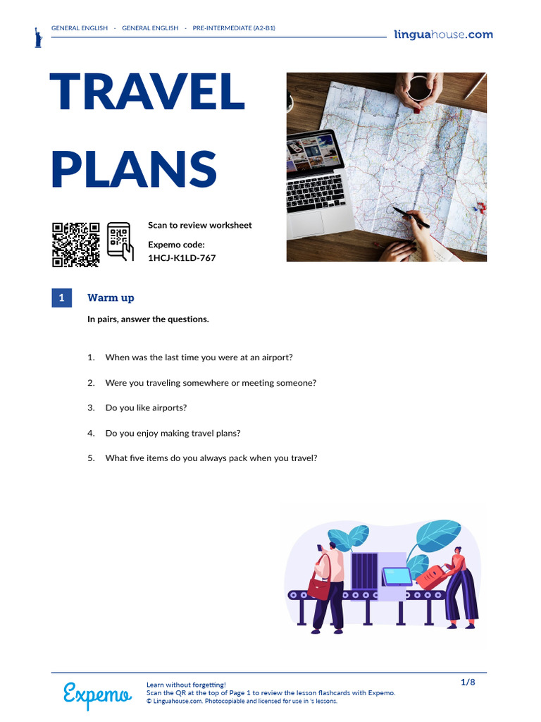 Travel Plans American English Student A2 B1 | PDF