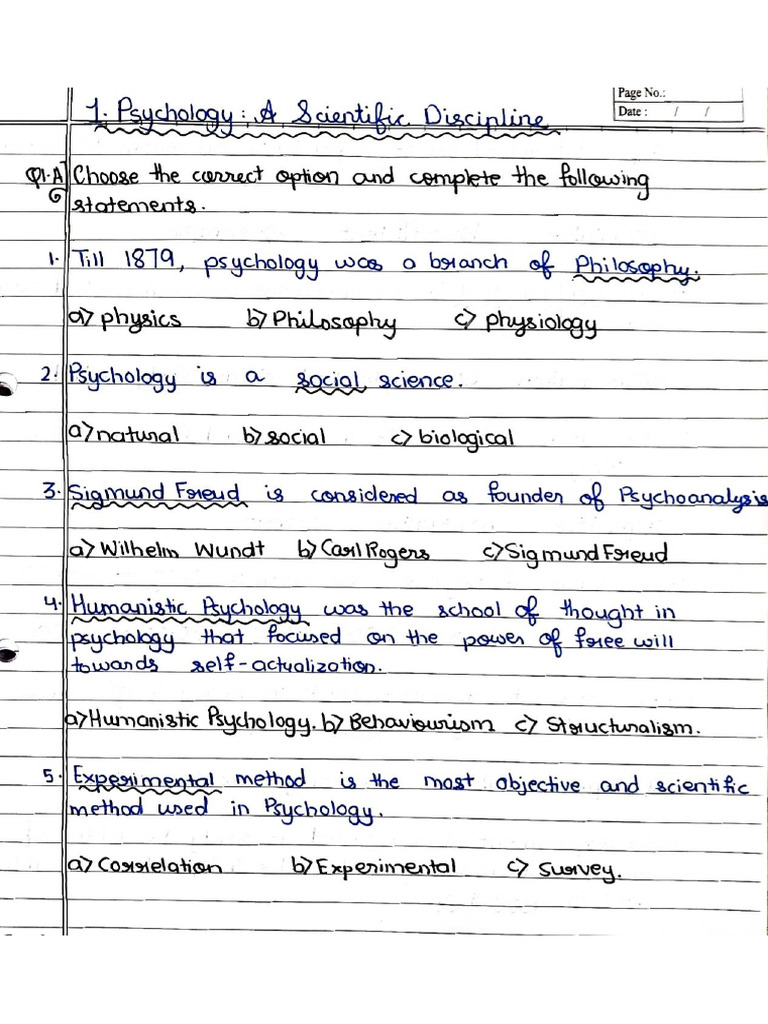 Psychology Objectives (All Chapters) | PDF