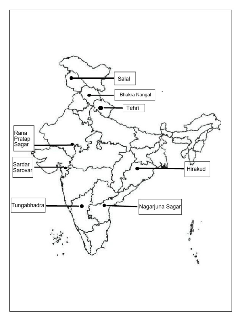 Map - Dams of India | PDF