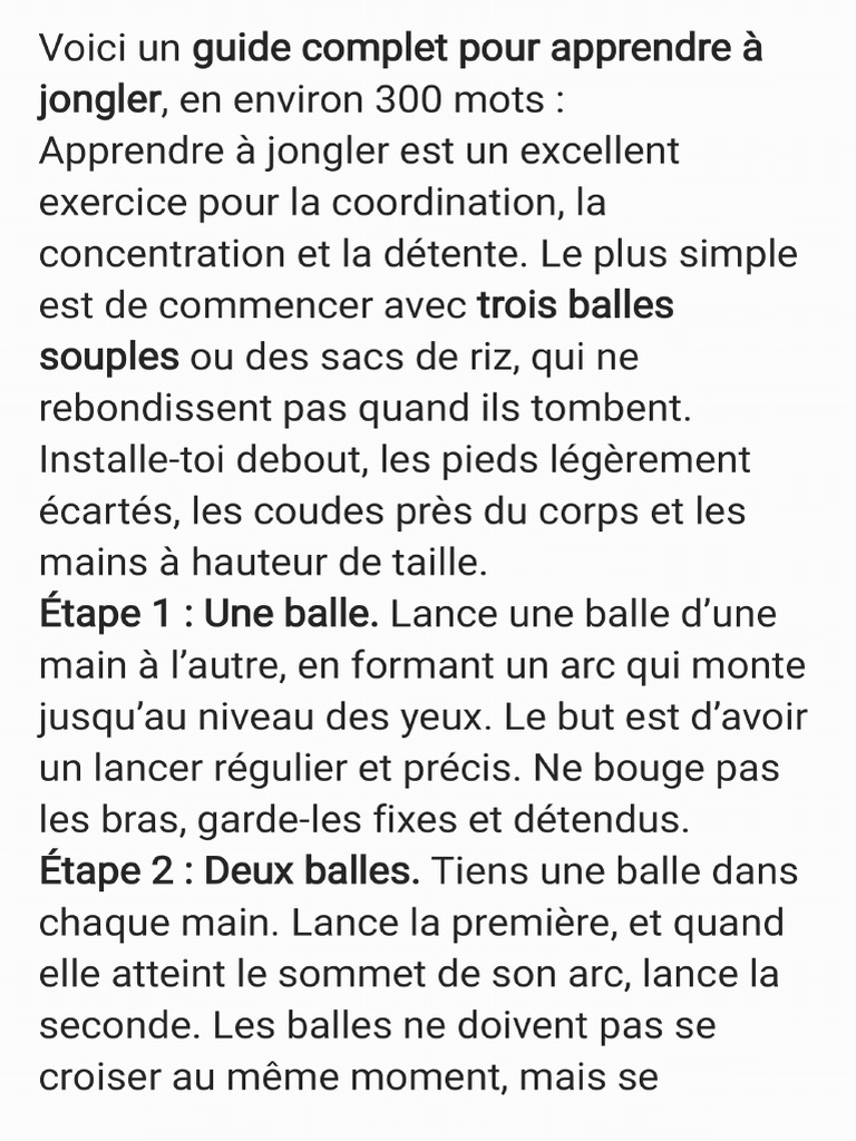 Apprendre À Jongler | PDF