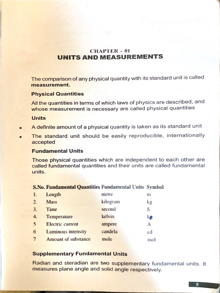 Unit and Dimensions | PDF