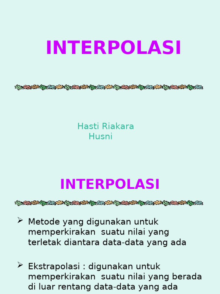 4 - Interpolasi | PDF