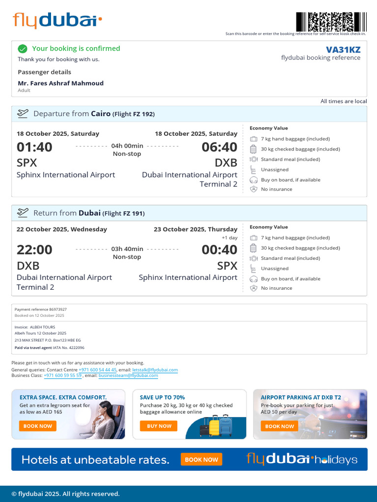 Fares Ashraf Mahmoud-Va31kz | PDF | Airlines | Aviation