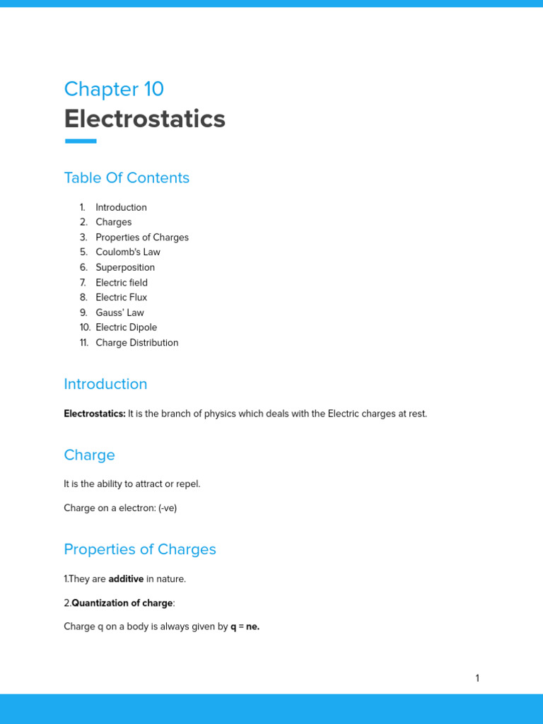 Understanding Electrostatics Concepts | PDF | Electric Field | Force
