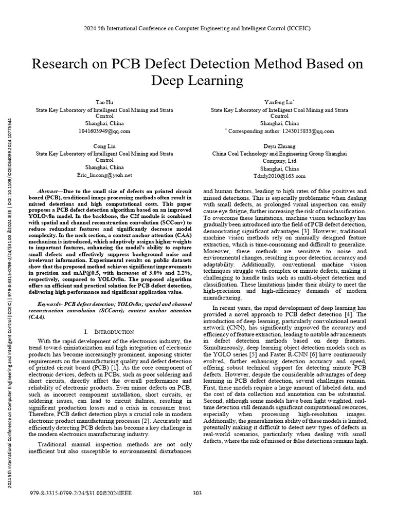 Research On PCB Defect Detection Method Based On Deep Learning | PDF ...