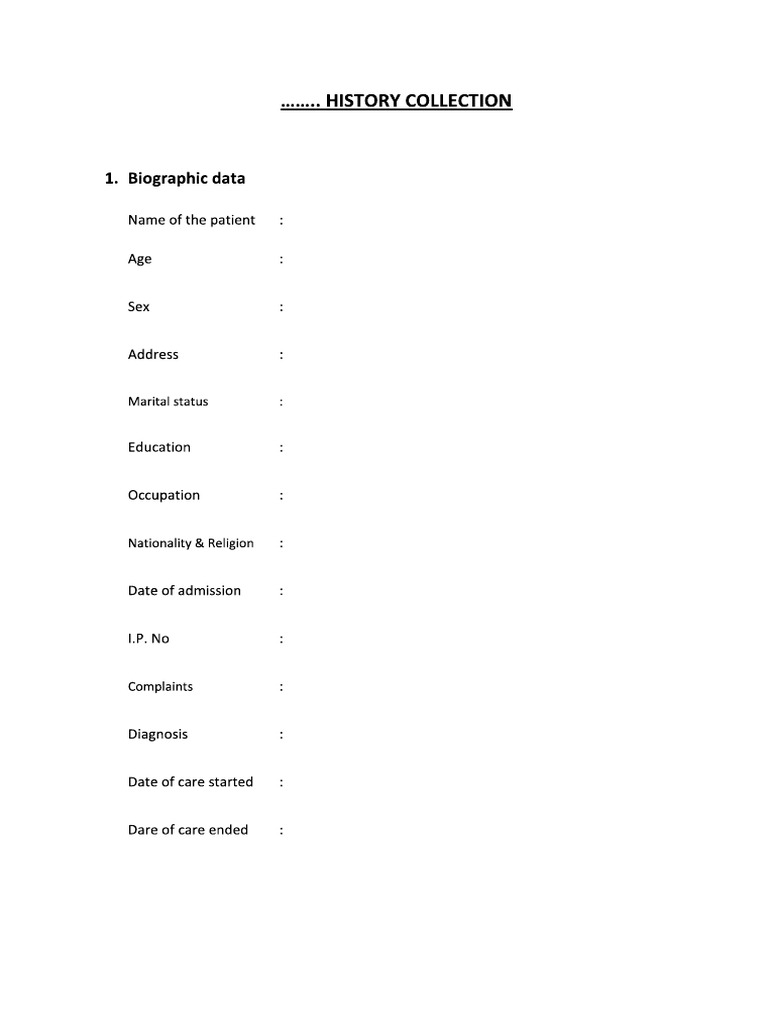 History Collection Format | PDF