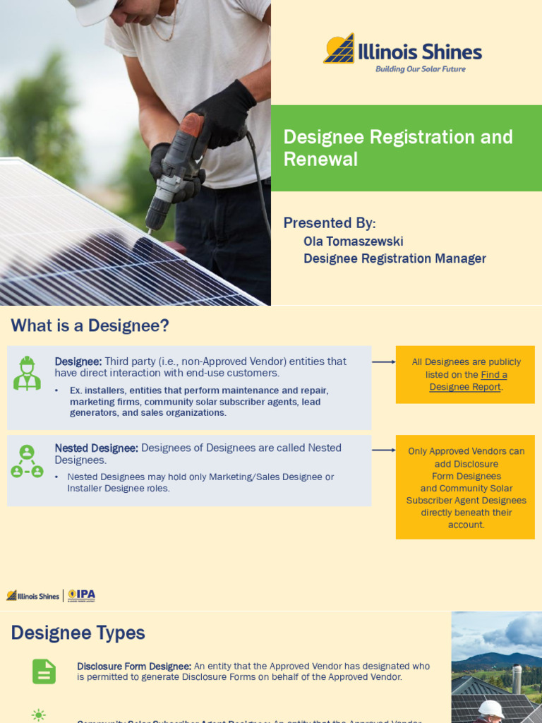 Designee Registration and Renewal | PDF | Subscription Business Model