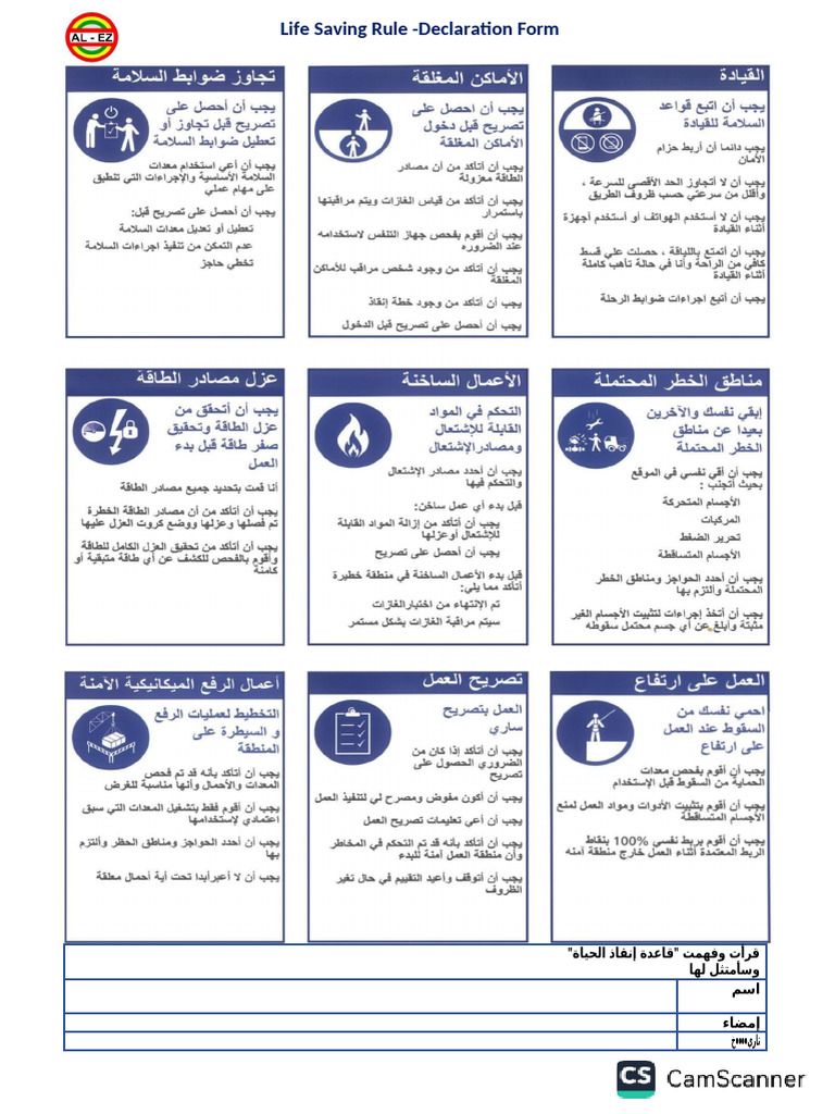 LSR Declaration Arabic | PDF