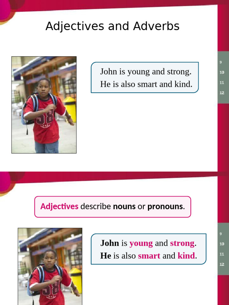 Understanding Adjectives and Adverbs | PDF | Adverb | Adjective