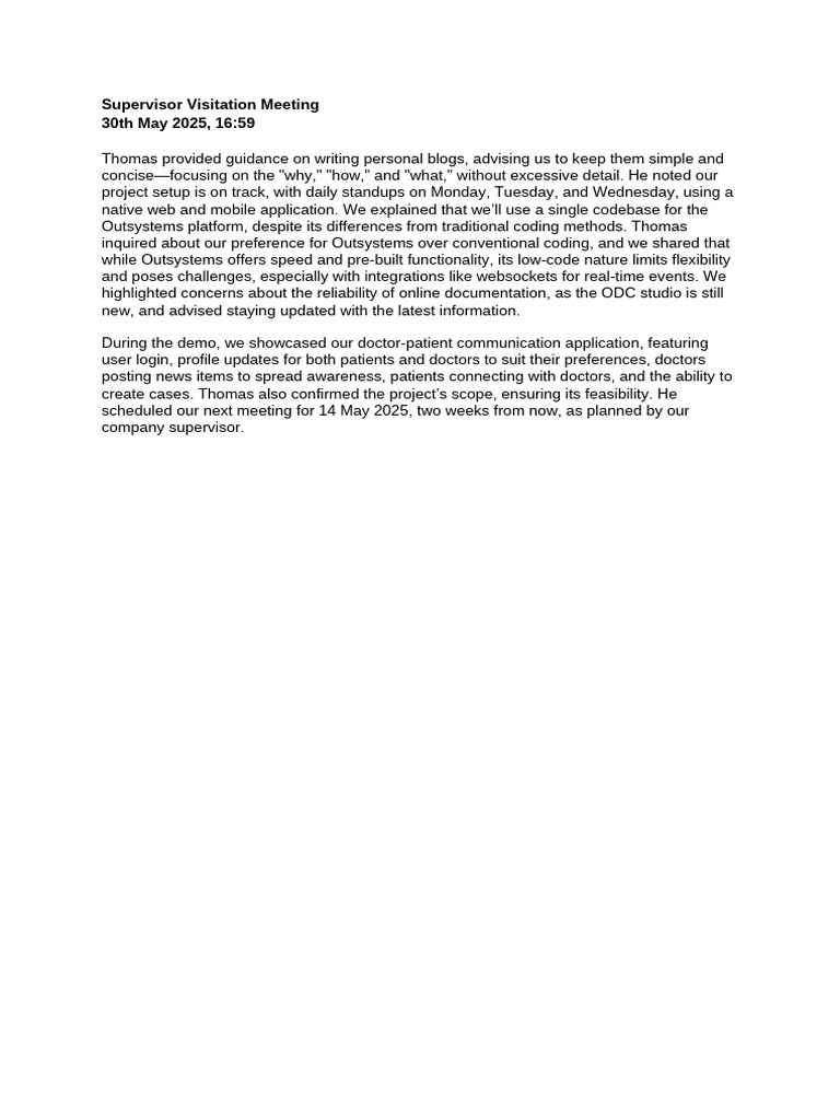 Supervisor Visitation Report | PDF